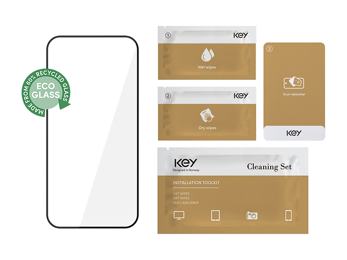 KEY ECO Glass IP17/17Pro/16Pro E2E - ICE bedriftsbutikk - Modino AS